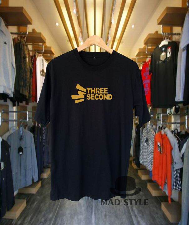 Madstyle Tshirt Keren Baju Kaos 3s three s3cond Text Quality Black ...