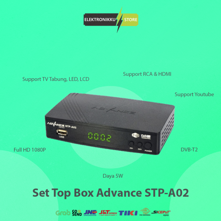 Set Top Box Advance STP-A02 DVB-T2 STB Antena Digital Receiver TV Tabung LED LCD | Lazada Indonesia
