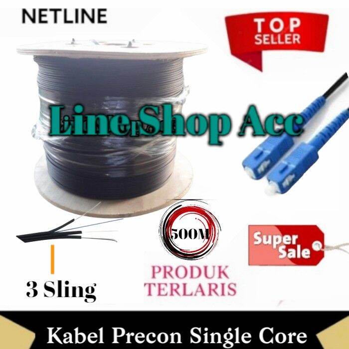 Kabel Fiber Optik 500 Meter Ftth Drop Cable Sc Sc Precon Fiber Optic ...