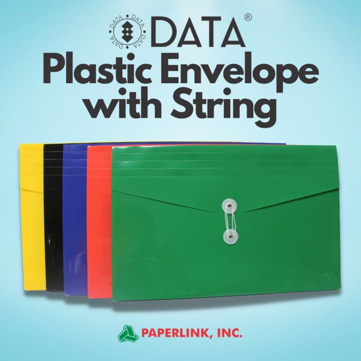DATA Plastic Expanding Envelope with string LEGAL SIZE (Sold per piece ...