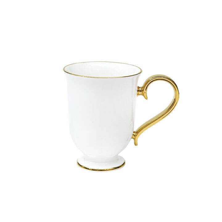 Qualitier Premium Fine Porcelain Gold Rim Mug - Bella | Lazada