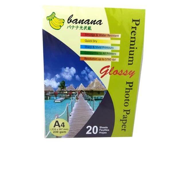 Kertas foto a4 kertas photo Banana premium Glossy Photo Paper 230 gsm ...