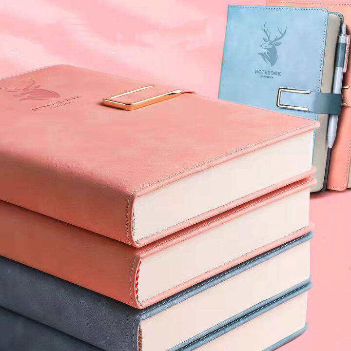 Onhand 416 Pages paper A5 Faux Leather Thick Business Notebook Magnetic ...