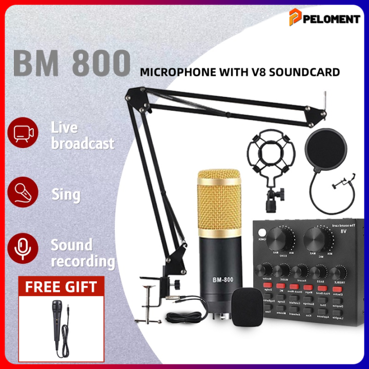 【FREE GIFT】Professional Recording Microphone Kit Condenser Microphone ...