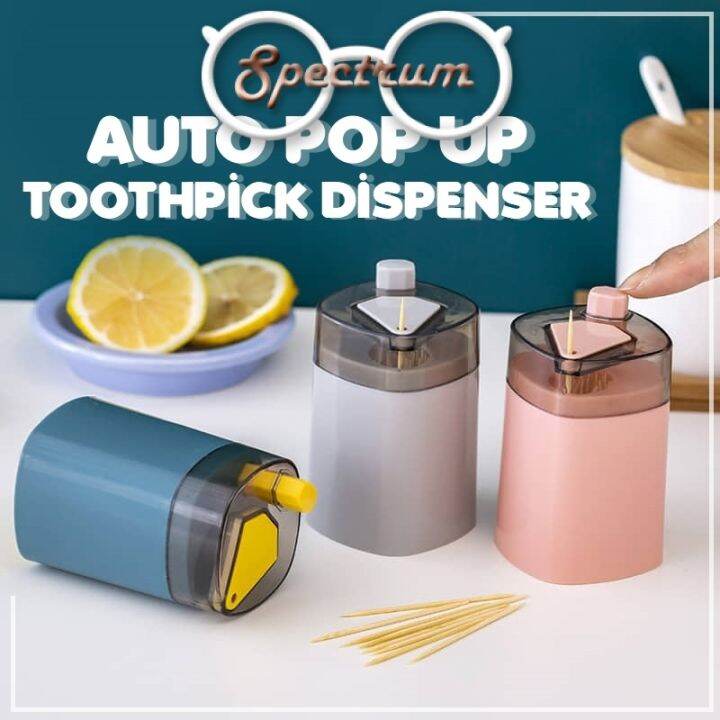 [AsenShop] Toothpick Dispenser Eject Automatic Tooth Pick Holder ...