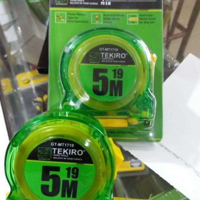 TEKIRO Meteran 5 Meter Transparan Measuring Tape 5 Meter Alat Ukur ...
