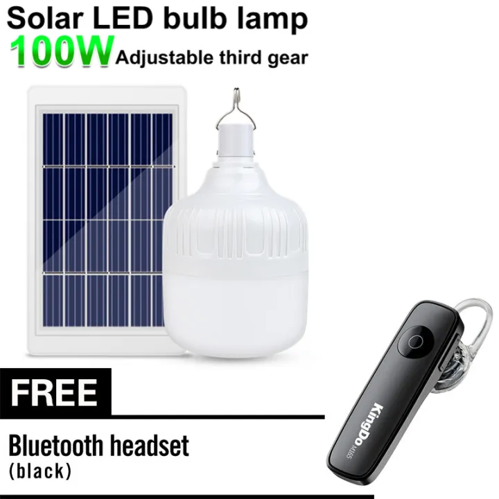 【Free M165 Bluetooth headset】 COD hot solar light bulb Outdoor ...