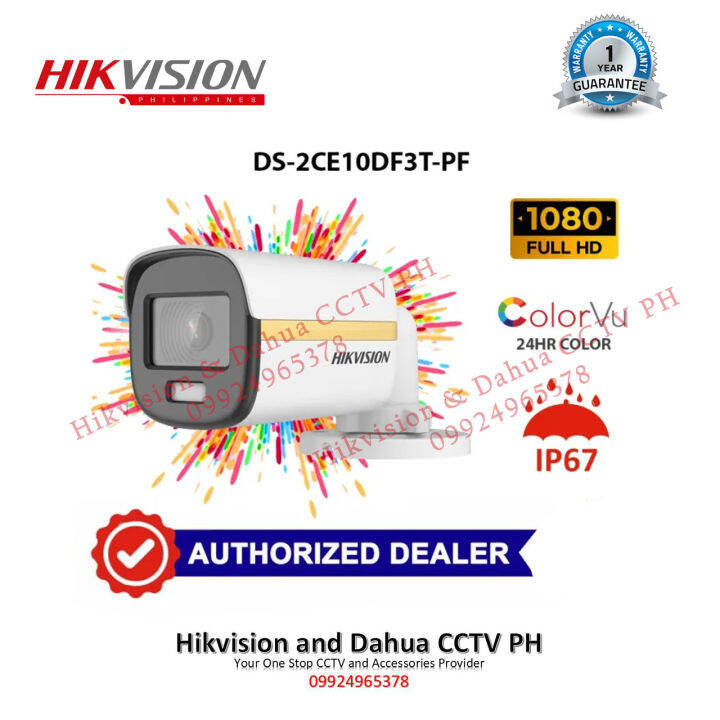 Hikvision DS-2CE10DF3T-PF 2MP Bullet Analog ColorVu (24/7 Full Color ... Hikvision DS-2CE10DF3T-PF 2MP Bullet Analog ColorVu (24/7 Full Color ...