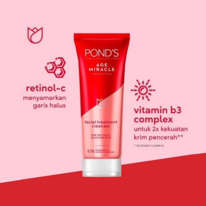 Ponds Age Miracle Facial Foam Sabun Cuci Muka Ponds Facial Cleanser Lazada