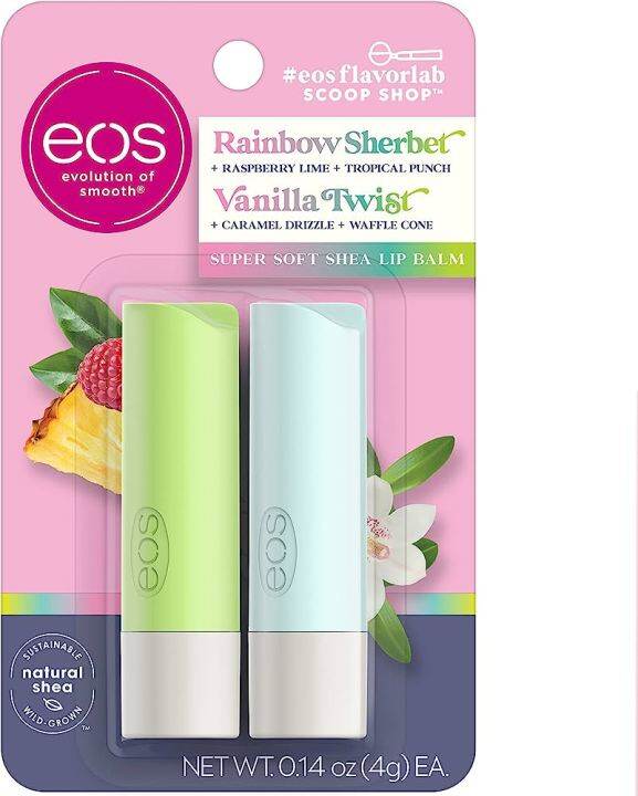 EOS Rainbow Shetbet Vanilla Twist eos paradise lab lib balm collection ...