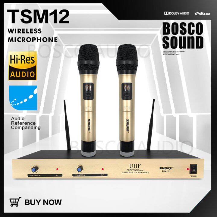 【BOSCO AUDIO】 SHURE TSM12 Wireless Microphone Professional dual-channel ...