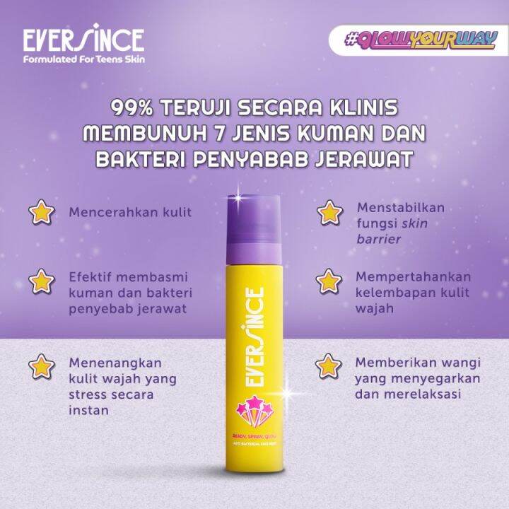 Eversince Ready, Spray, Glow Antibacterial Face Mist 100ml | Lazada Indonesia
