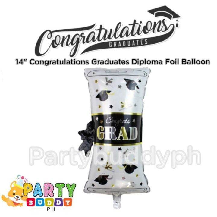 14inches Congratulations Congrats Grad Diploma Graduation Foil Balloon ...
