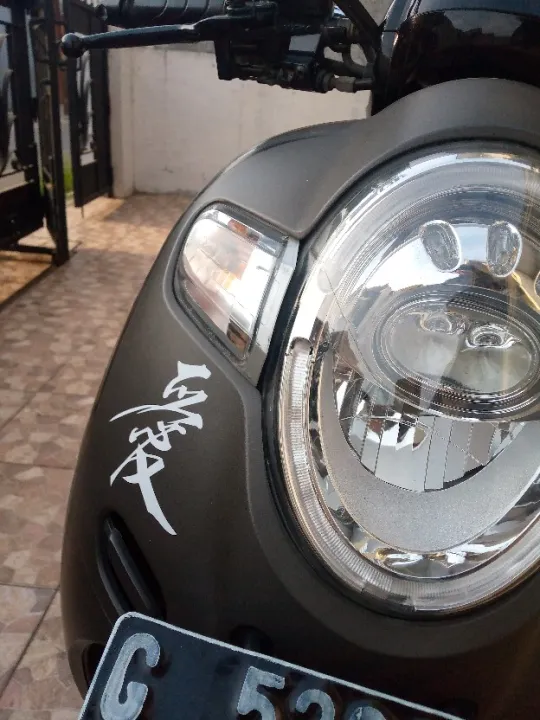 Stiker Motor Tulisan Kanji Jepang Racing Cutting 3d Timbul Menyala Saat ...