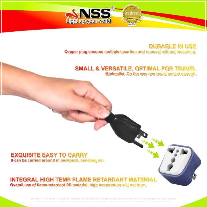 NSS All in 1 Universal Adaptor Travel Adapter Plug Electrical Converter ...