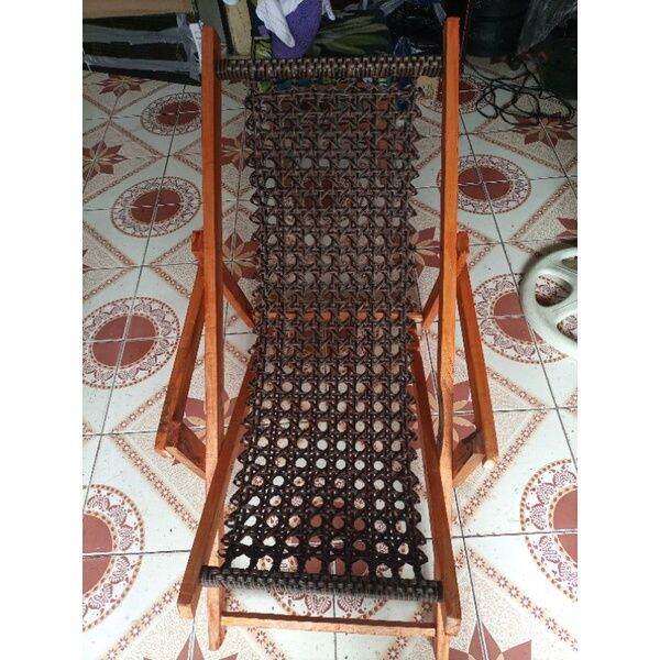 BEACH CHAIR RATTAN SYNTHETIC/ CLOTH/NYLON/RATTAN/ABAKA | Lazada PH