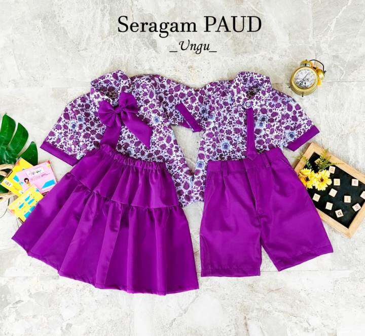 Seragam PAUD Anak 1-5 Tahun | Seragam Sekolah | Lazada Indonesia