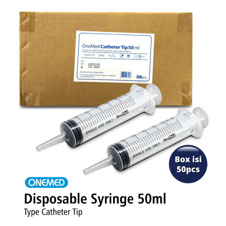 Syringe 50cc Catheter Tip Stera Box Isi 50 Pcs | Lazada Indonesia