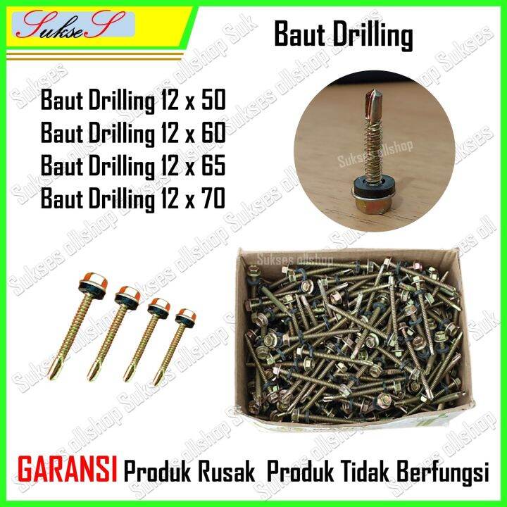 Baut Drilling Baja Ringan Roofing Rooping Sekrup Skrup Driling Anti ...