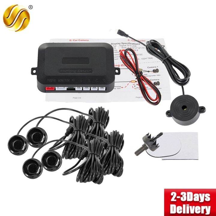 Car Parking Sensor Kit Buzzer 4 Sensors 22mm Reverse Vehicle Alarm ...