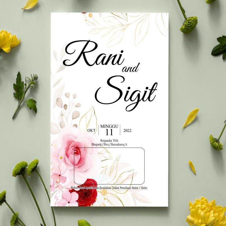 (100.Pcs) model undangan pernikahan simple dan elegan, vintage, rustic ...