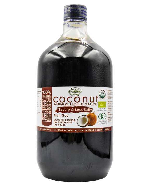 CocoWonder Organic Coconut Aminos Liquid Sauce (1 liter) - Plastic ...