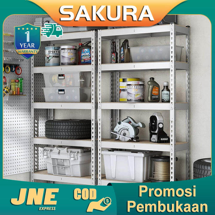 Weyon Sakura Rak Besi Susun Buku Serbaguna rak Ruang Tamu rak ...