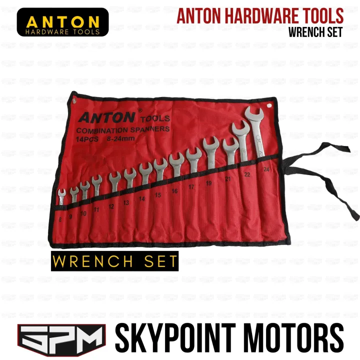 ANTON TOOLS COMBINATION WRENCH SET 8mm-24mm RED (9501-303) | Lazada PH