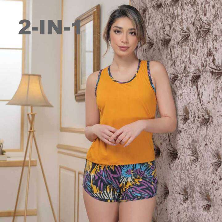 NATASHA Arguellez 2-in-1 Tank Top and Short PJ Sleepwear | Lazada PH