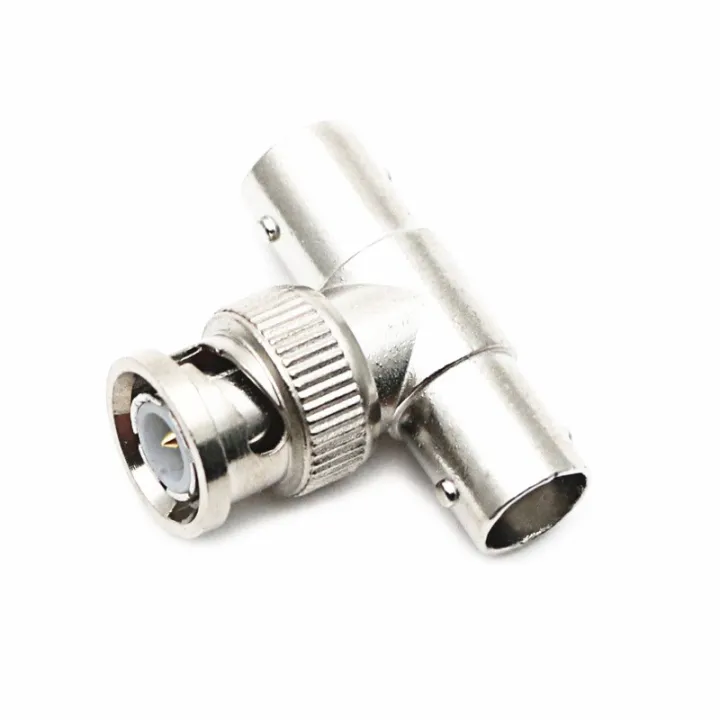 BNC Male To Female T Joint Split Connector Adapter For CCTV Camera Splitter 1 Male to 2 Female ...