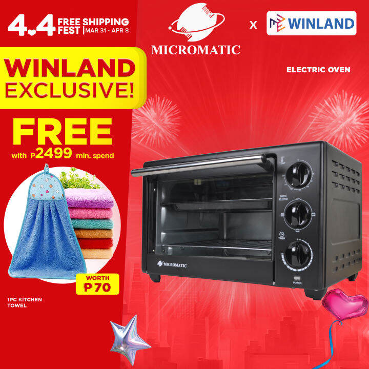 MICROMATIC by Winland Electric Oven 19Liters with 60-minute Timer ...