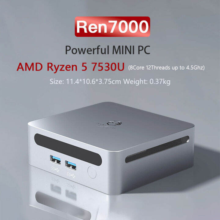2023 GenMachine Mini PC Ren7000 7530U AMD Ryzen5 CPU 2.0GHz Up to 4 ...