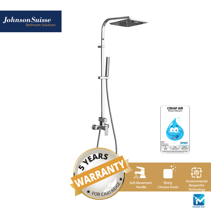 Johnson Suisse Shower Column Single Lever Wall-mounted Shower Mixer ...