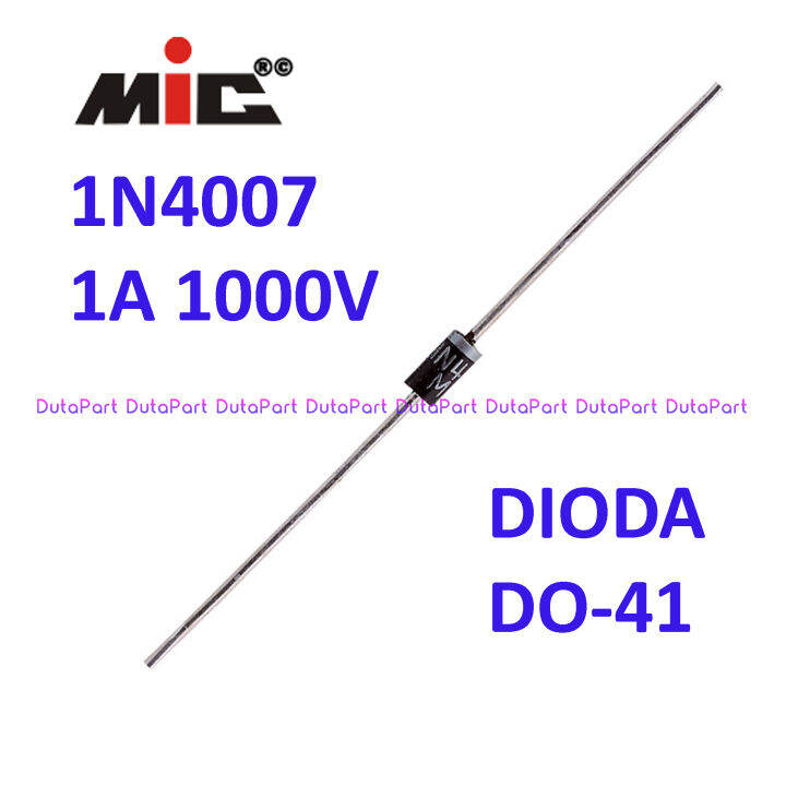 100 Pcs 1N4007 IN4007 1N 4007 IN 4007 1A 1000V MIC Dioda Diode ...