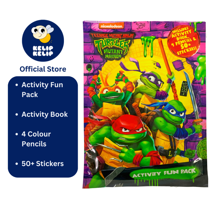 Teenage Mutant Ninja Turtles Activity Fun Pack For Kids with 1 Book 4 ...