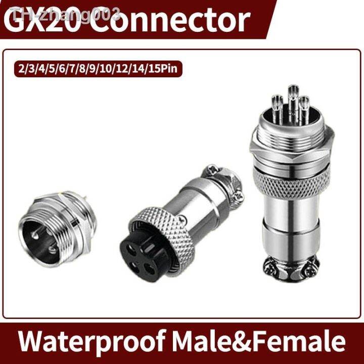 1Set GX20 Nut Male Female Aviator Aviation Waterproof Plug Socket Connector Circular Cable 2 3 4 ...