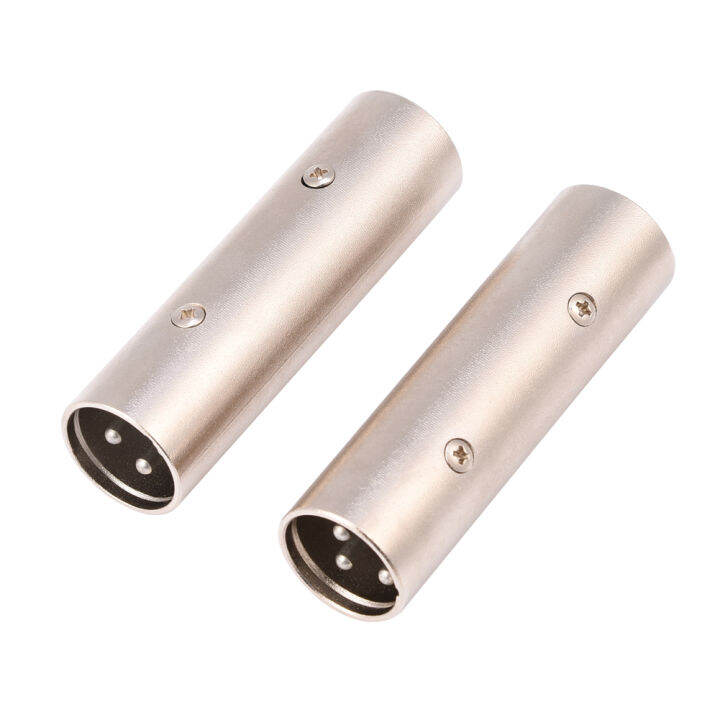 Fosa 3-pin XLR Male To Male Connector Audio Adapter Coupler Gender ...