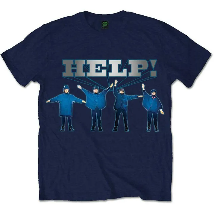 Blue The Beatles Help John Lennon Official Tee T Shirt Mens | Lazada PH