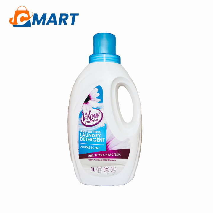 Wow Mama Anti-Bacterial Liquid Laundry Detergent Floral Scent 1L ...