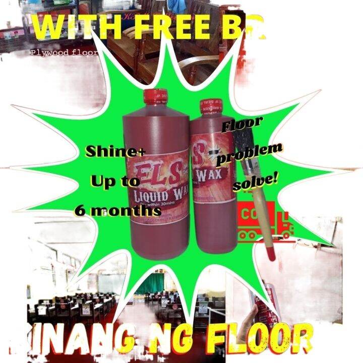 ELS LIQUID FLOOR WAX 500ml Shine plus liquid Floor Wax Shine plus free ...