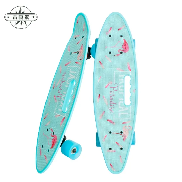 Handheld Fish Board Skateboard Beginner Boys and Girls Four-Wheel ...