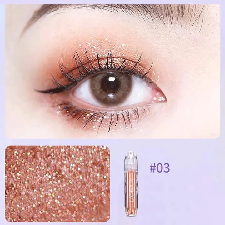 Lameila Liquid Eyeshadow Glitter 4 Shades Liquid Eyeshadow Highlighter ...