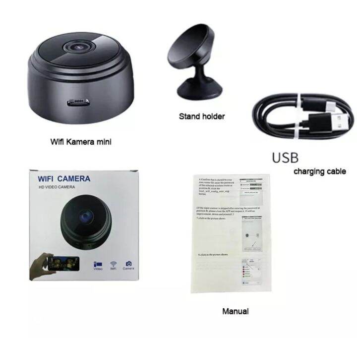 Spy A9 Mini Kamera IP Camera Wifi Hd 1080P Micro Kamera Cctv Spy Camera ...
