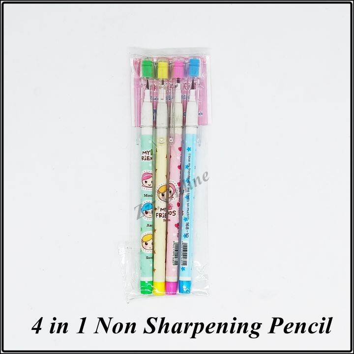 Kid Children Cute Cartoon Lantu Non-Sharpening Pencil 4 In 1 | Lazada