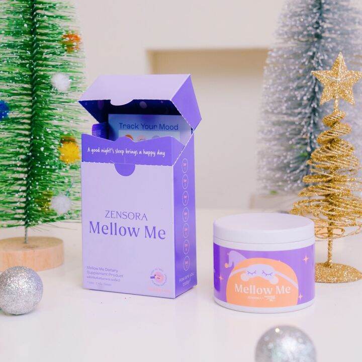 ZENSORA Mellow Me Hoilday Gift Set วิตามินช่วยนอนหลับ ผ่อนคลาย บรรเทาความเครียด | Lazada.co.th