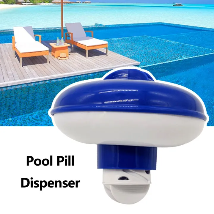 9QSS Automatic Hot Tub Adjustable Floater Pool Pill Dispenser Chlorine ...