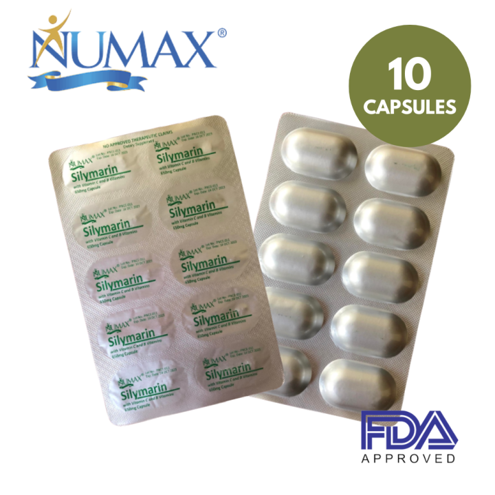 NUMAX Silymarin With Vit C + B Vitamins + Biotin + Folic Acid, 650 mg ...