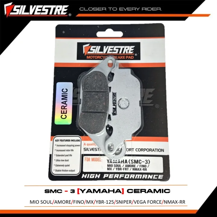 SILVESTRE Ceramic Brake Pads for Yamaha NMAX-RR, MIO Soul/Amore/Fino/MX ...