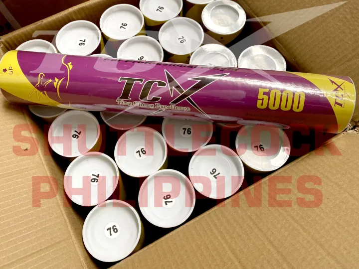 TCX 5000 Purple New Packaging 2022 Badminton Shuttlecock Goose Feather ...