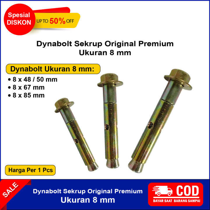 Baut Dynabolt Baut Tanam Untuk Tembok Beton Kontruksi Ukuran 8 Mm Murah ...